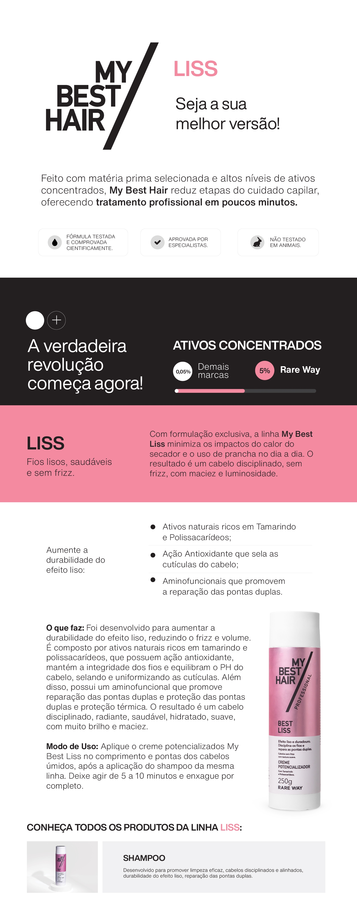 My Best Liss - Shampoo Cabelo Liso 300ml